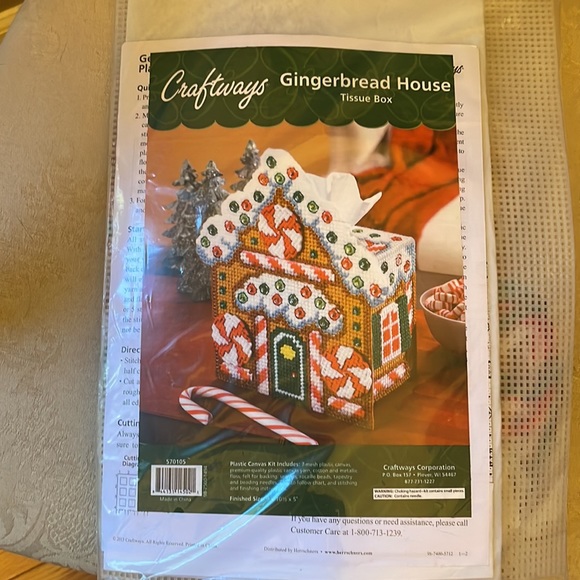 Craftways | Art | Vintage Craftways Gingerbread House Tissue Box Kit ...